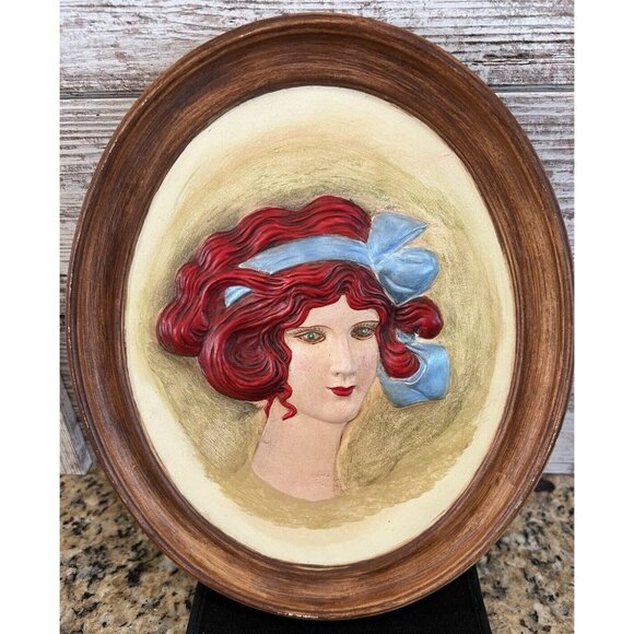 Art | Duncan Ceramic Art Hand Painted 3d Face 1995 Erna Gilliand Duncan ...